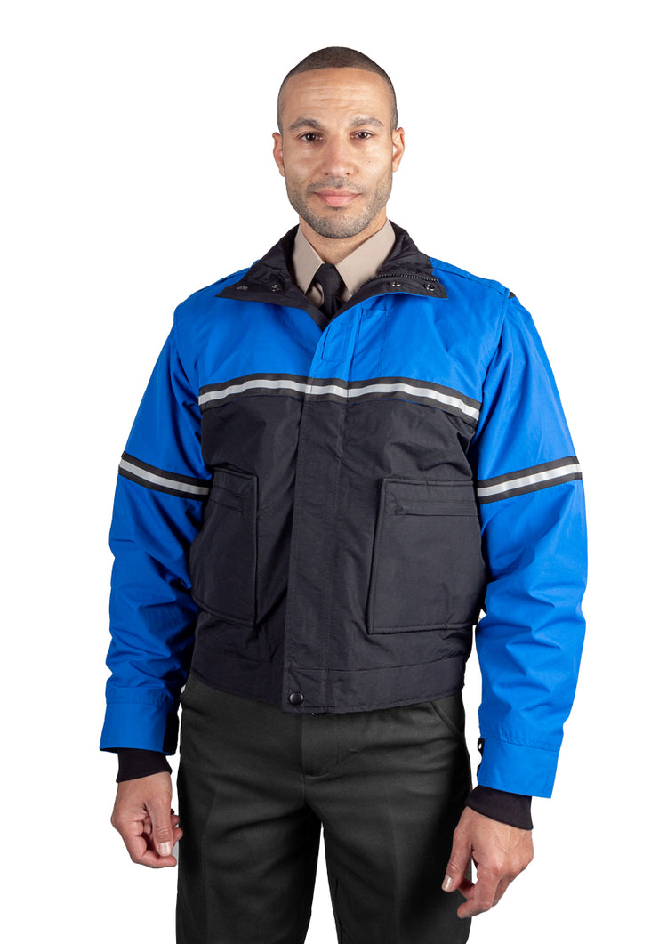 Water Proof Zip-Off Sleeve Bike Patrol Jacket with Removable Liner ...