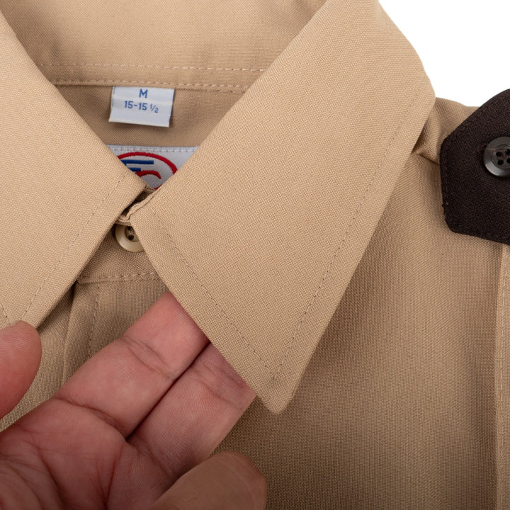 First Class 100% Polyester Two Tone Short Sleeve Uniform Shirt ...